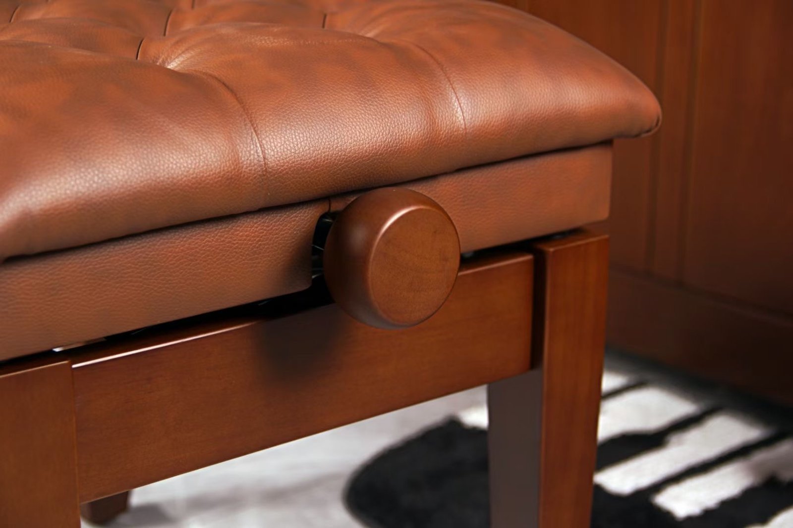 Walnut Wood Piano Bench Adjustable - Benchoom